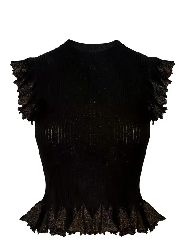 Ulla Johnson Leila Ruffled Top - Black