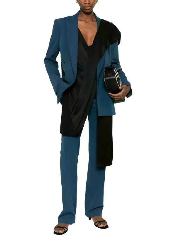 Patrizia Pepe Double-breasted Blazer - Blue