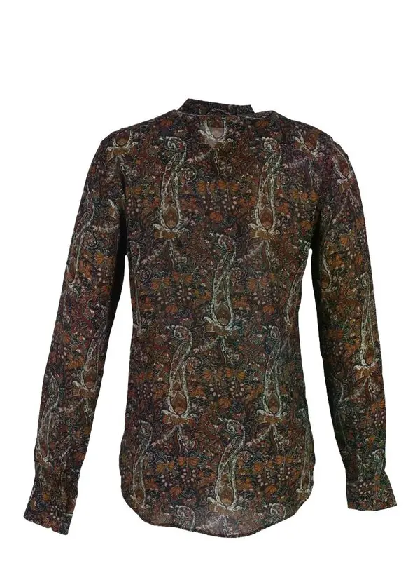 Saint Laurent Paisley-print Shirt - Brown
