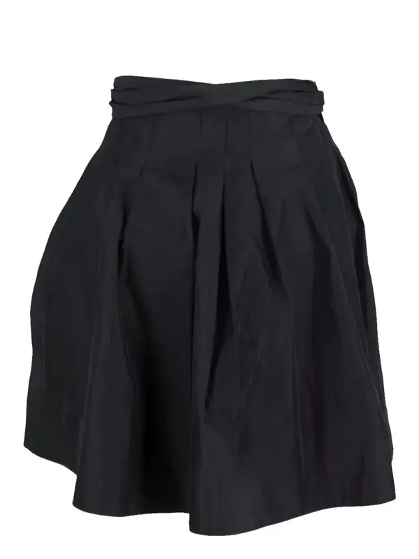 JOSEPH Tie-belt Pleated Mini Skirt - Black