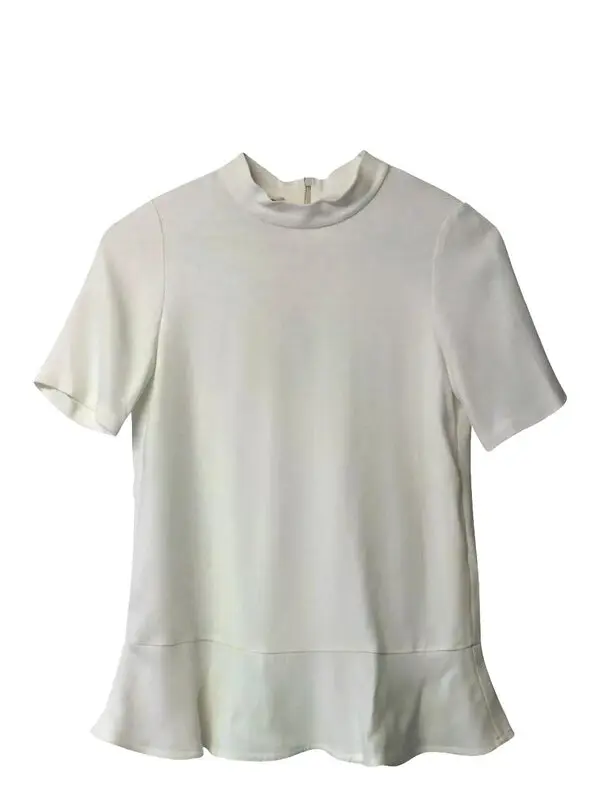 Stella McCartney Mock Neck Peplum Blouse - Neutrals