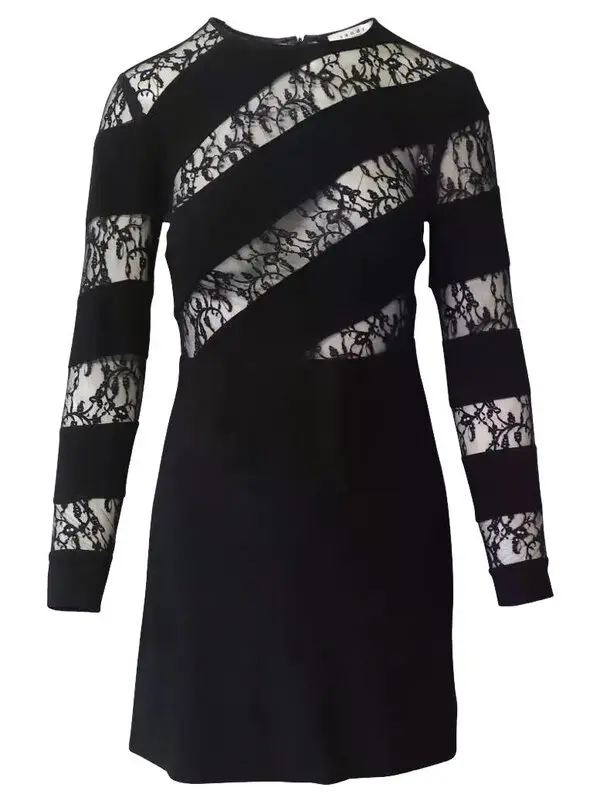 Sandro Lace Cut-out Dress - Black
