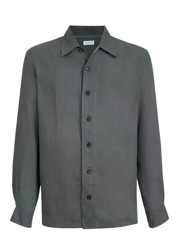 Brunello Cucinelli Linen Shirt - Grey