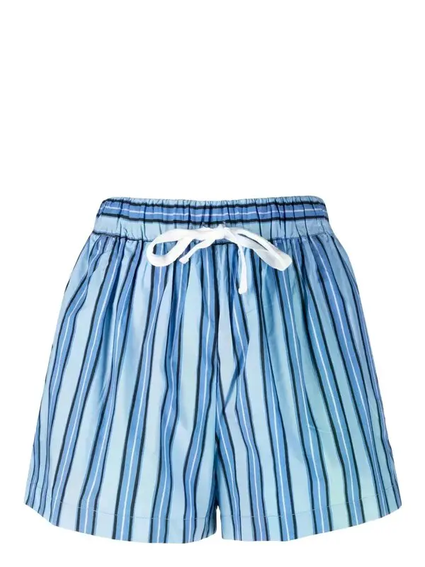 Faithfull The Brand Akaia Striped Shorts - Blue
