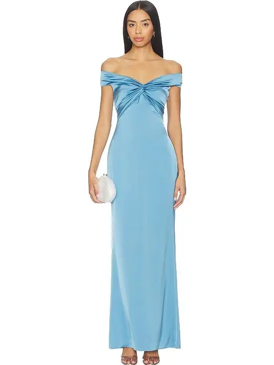 Katie May Liu Gown In . Also - Blue