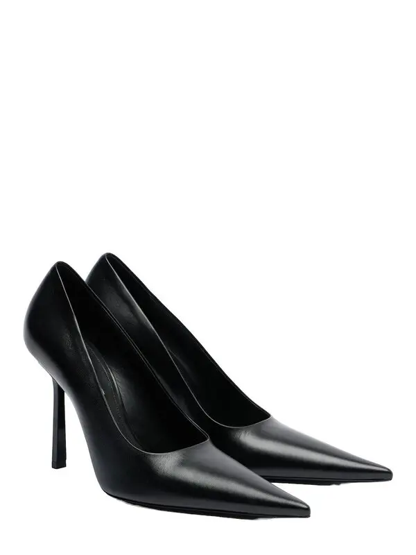 Victoria Beckham Leather Pointed Toe High Heel Pumps - Black