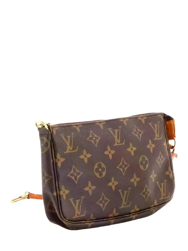 LOUIS VUITTON Pochette Accessoires Monogram Canvas Clutch Bag - Brown