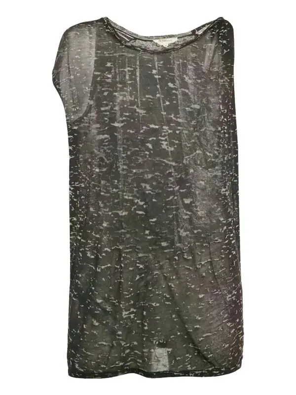 MARANT ETOILE Sleeveless Draped Jersey Top - Grey