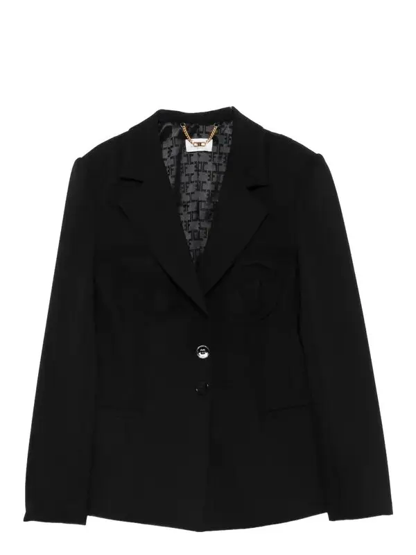 Elisabetta Franchi Single-breasted Blazer - Black