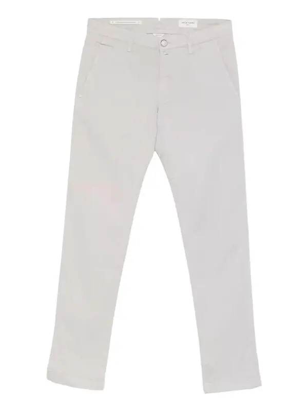 Jacob Cohen Bobby Buttoned Straight Trousers - Neutrals