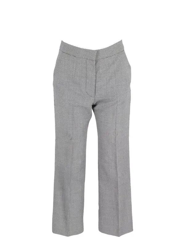 Stella McCartney Checked Wool Trousers - Grey