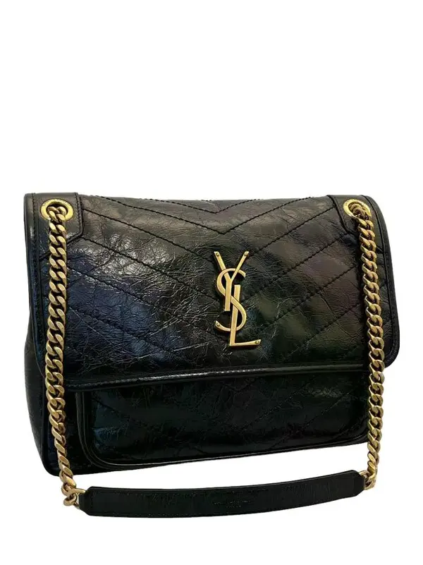 Saint Laurent Niki Medium In Vintage Leather - Black