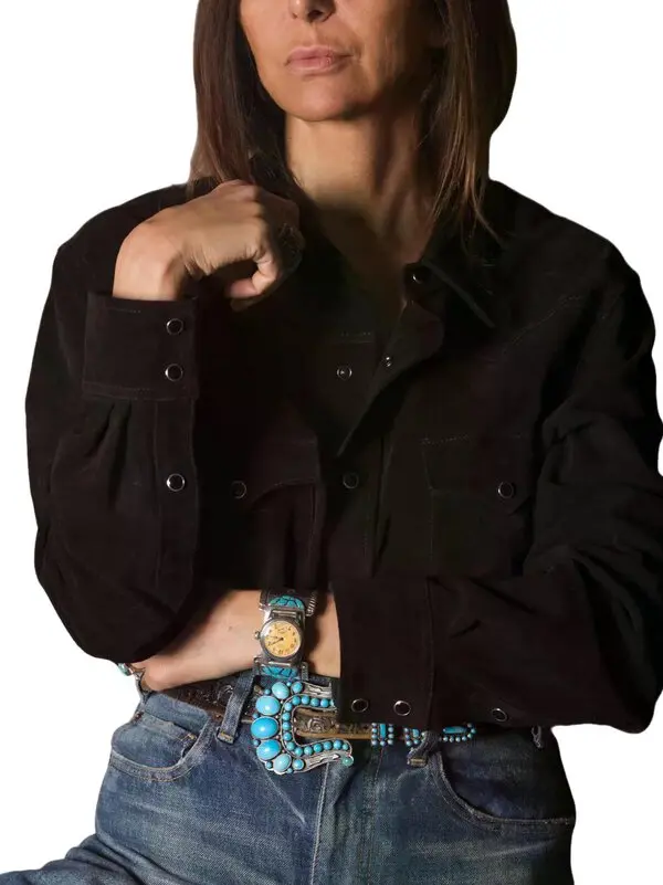 FORTELA Linda Suede Shirt - Black