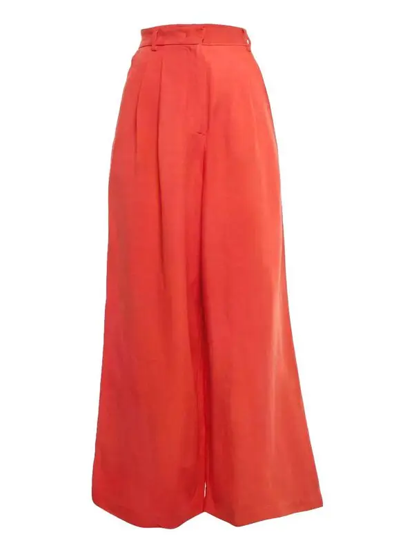 Max Mara X Lilly Aldridge Wide-leg Trousers - Red