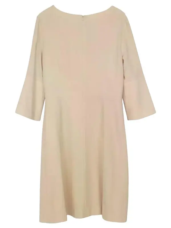 Goat Crew-neck Midi Dress With Flared Sleeves - Neutrals