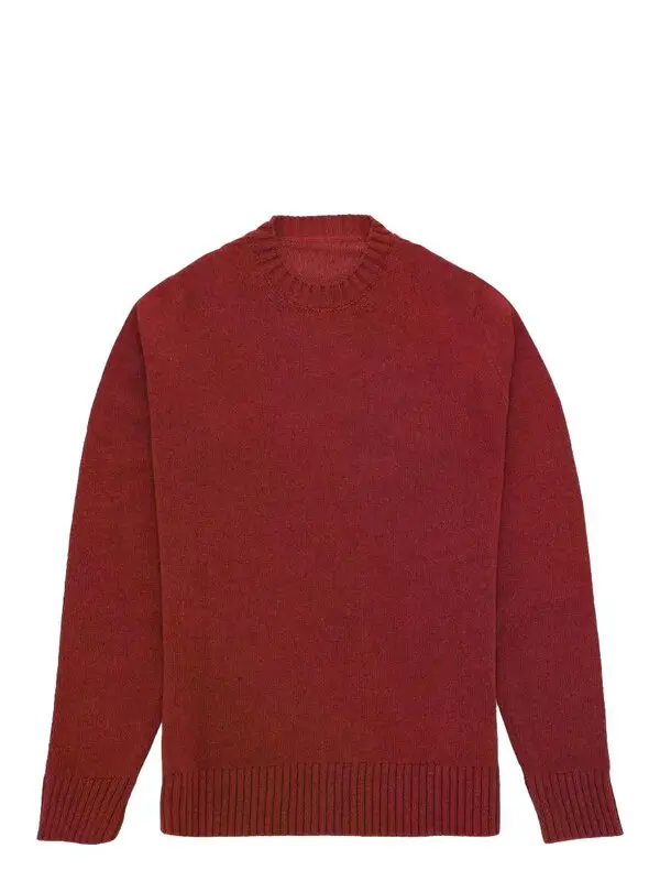 FORTELA Crew Neck Merino Wool Sweater - Red