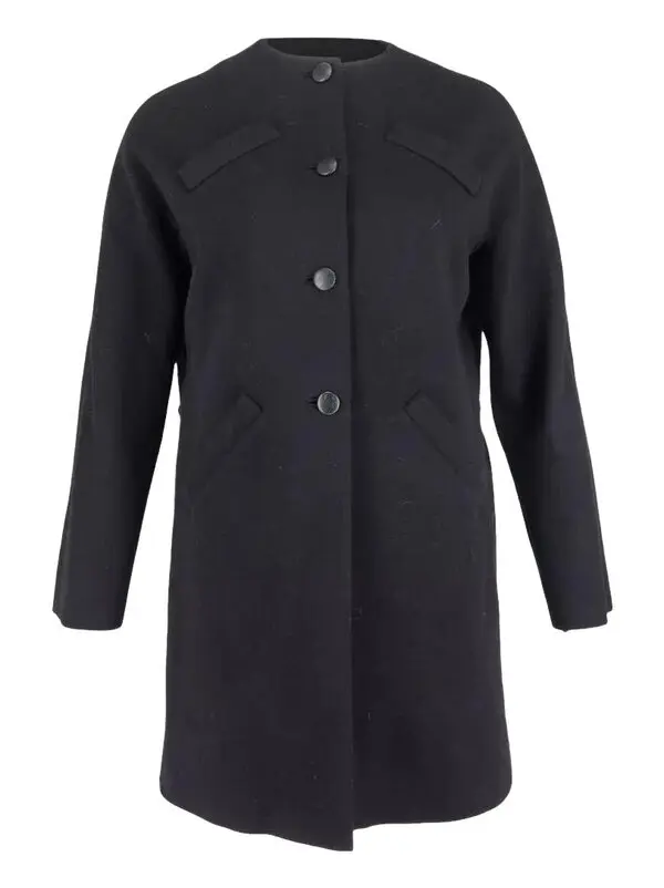 Balenciaga 60s Archive Button-fastening Coat - Black