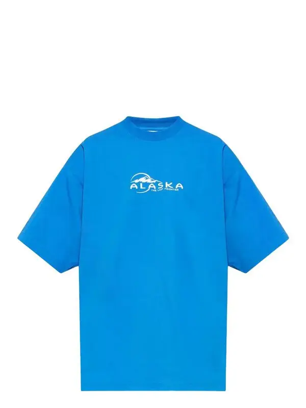 Vetements Cotton Graphic T-shirt - Blue
