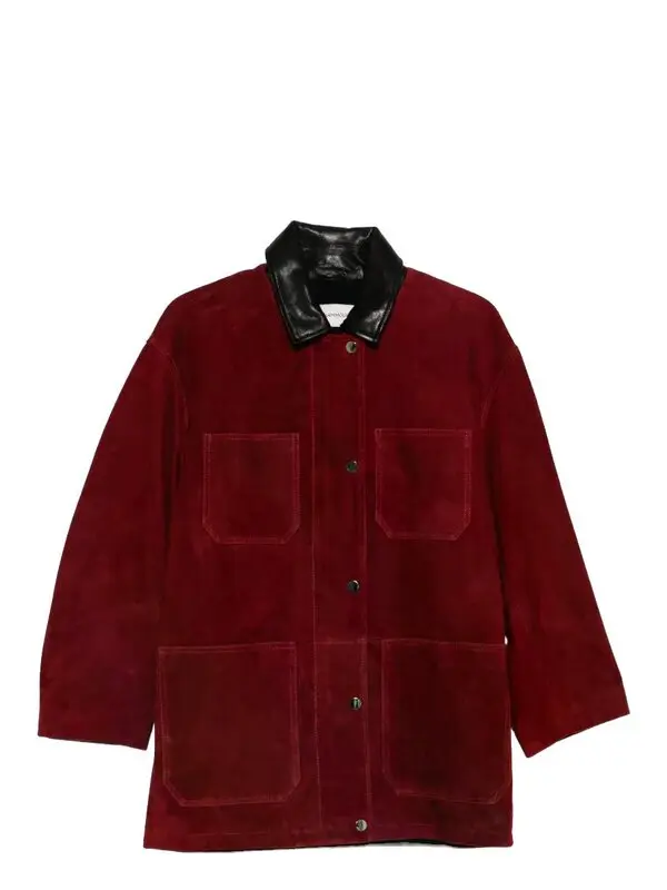 Nour Hammour Barn Suede Jacket - Red