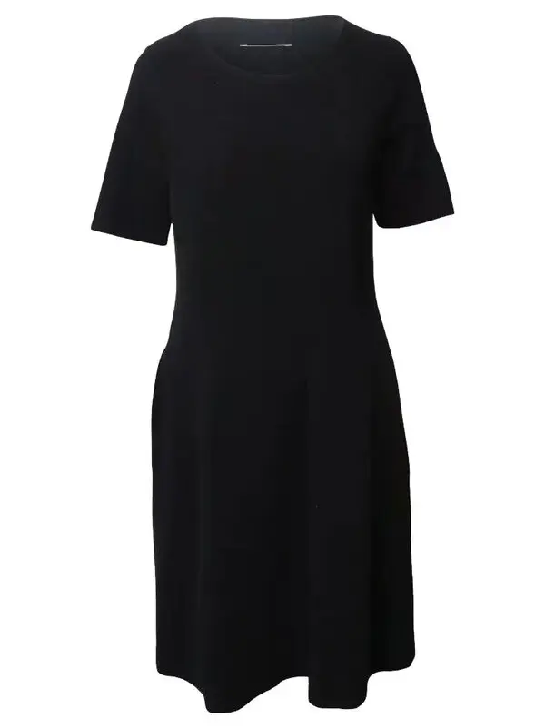 MAISON MARGIELA Crew Neck Shift Dress - Black