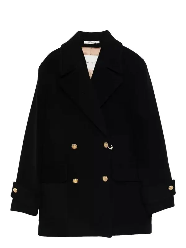 Gant Double-breasted Peacoat - Black