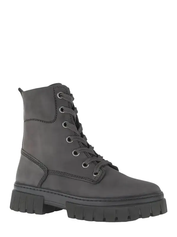 Gabor Chunky Sole Lace-up Boots - Grey