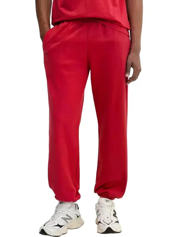 PANGAIA Logo Detail Cuffed Track Pants - Red