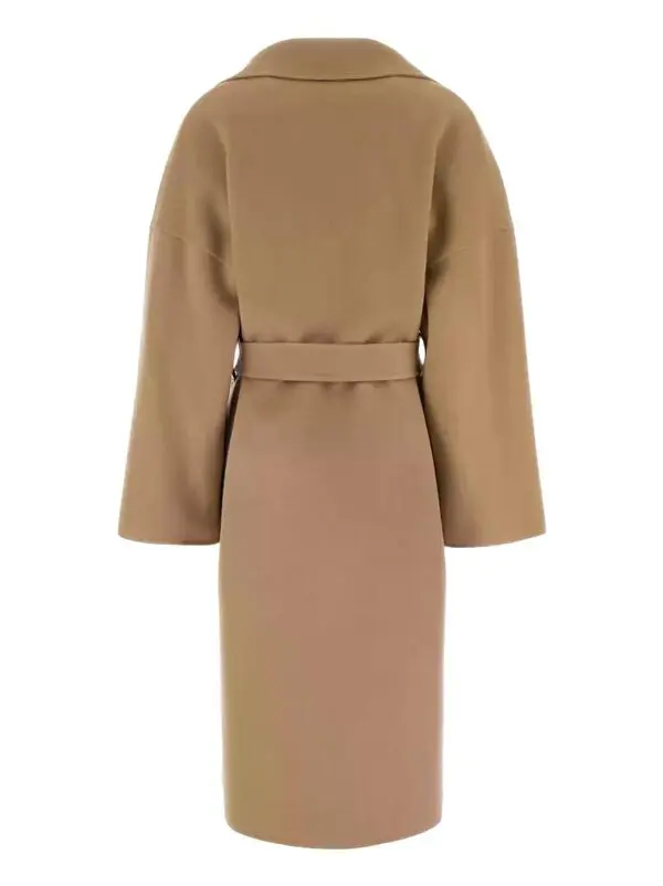 AFTERCOAT Belted Coat - Brown