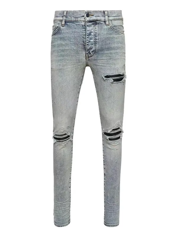 Amiri Mx1 Ripped Skinny Jeans In Light - Blue