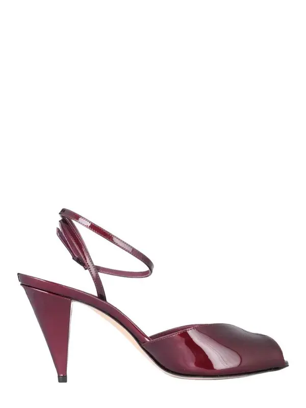 Casadei Amarena Ankle Strap Leather Sandals - Red