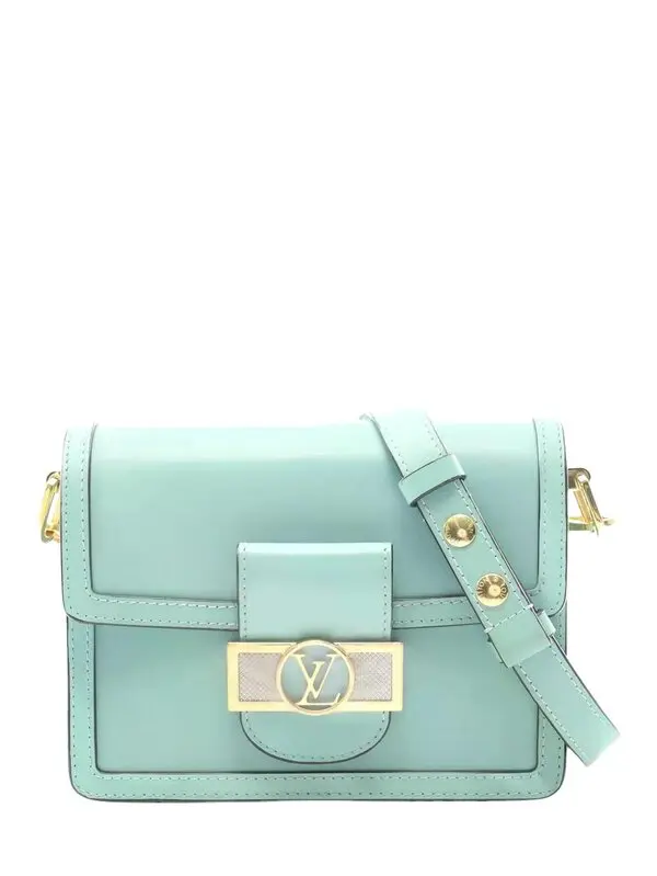 LOUIS VUITTON 2019 Mini Dauphine Leather Cross Body Bag - Blue