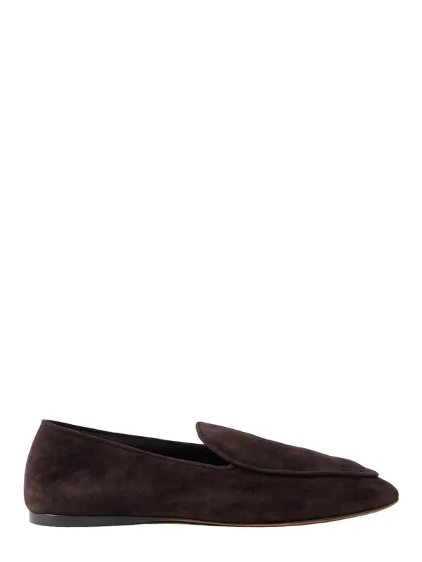 THE ROW Suede Loafers - Brown