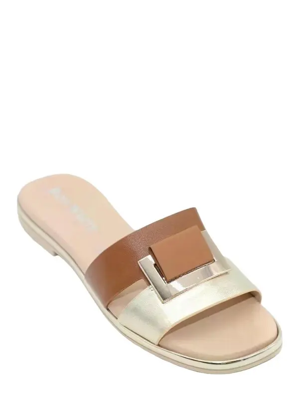 Ron White Valinda Buckle Strap Sandals - Brown