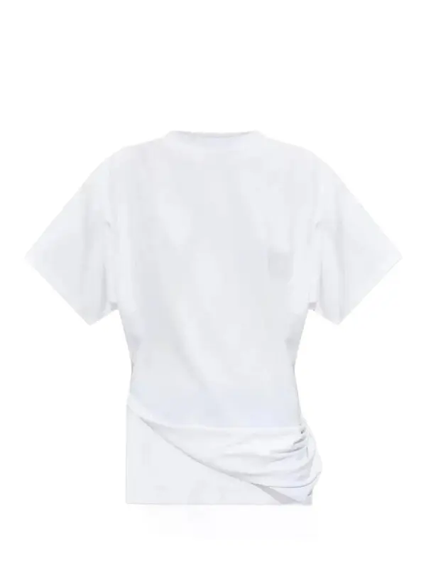 Sportmax Keras T-shirt With Twisted Hem - White