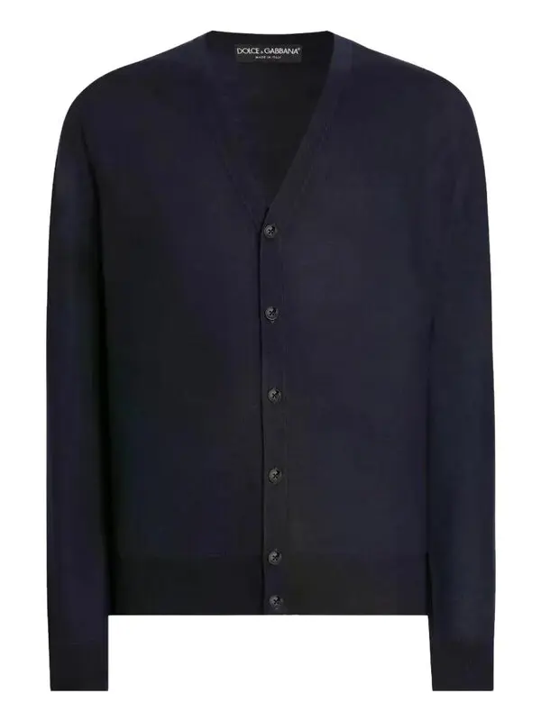 Dolce & Gabbana V-neck Buttoned Jacket - Blue