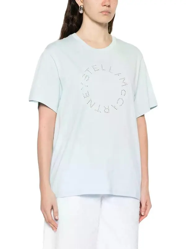 Stella McCartney Logo-embroidered Boyfriend T-shirt - Blue