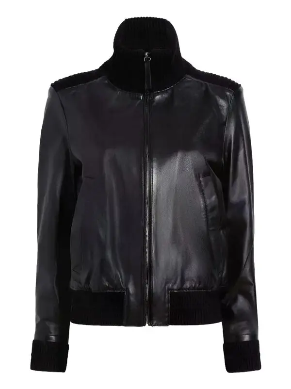 Proenza Schouler White Label Ribbed Collar Jacket - Black