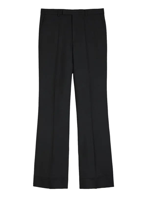 Valentino Garavani Flared Leg Twill Trousers - Black