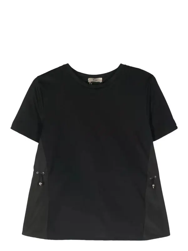 Herno Taffeta Panel Cotton T-shirt - Black