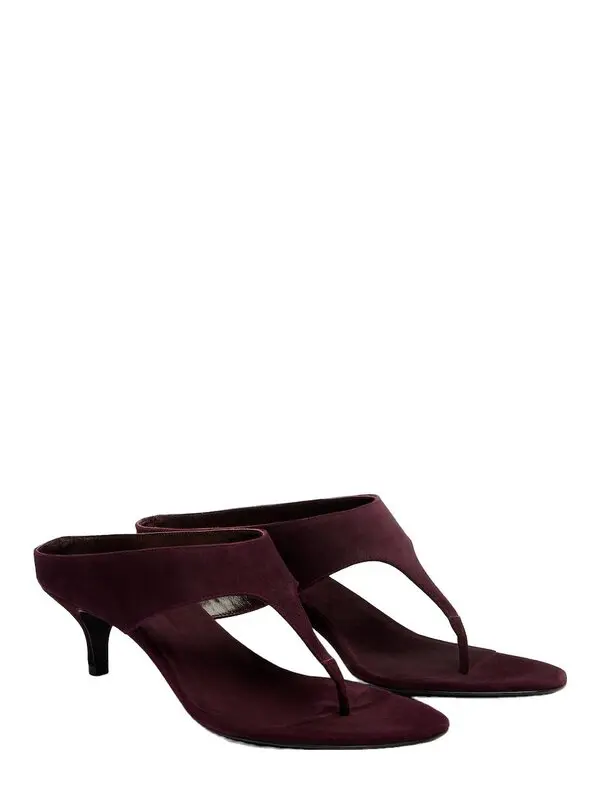 Magda Butrym Suede Thong Sandals - Purple