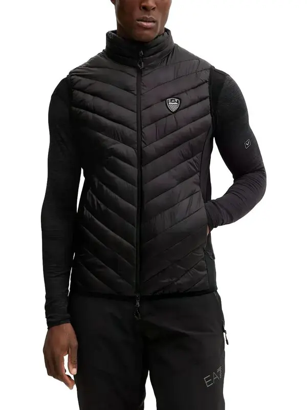 EA7 Quilted Gilet - Black