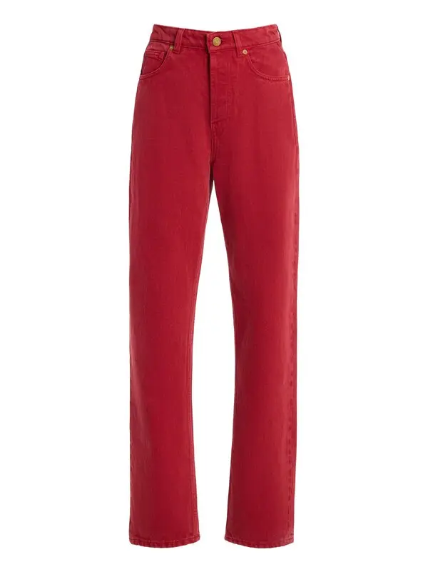 Tove Senna Rigid High-rise Straight-leg Jeans - Red