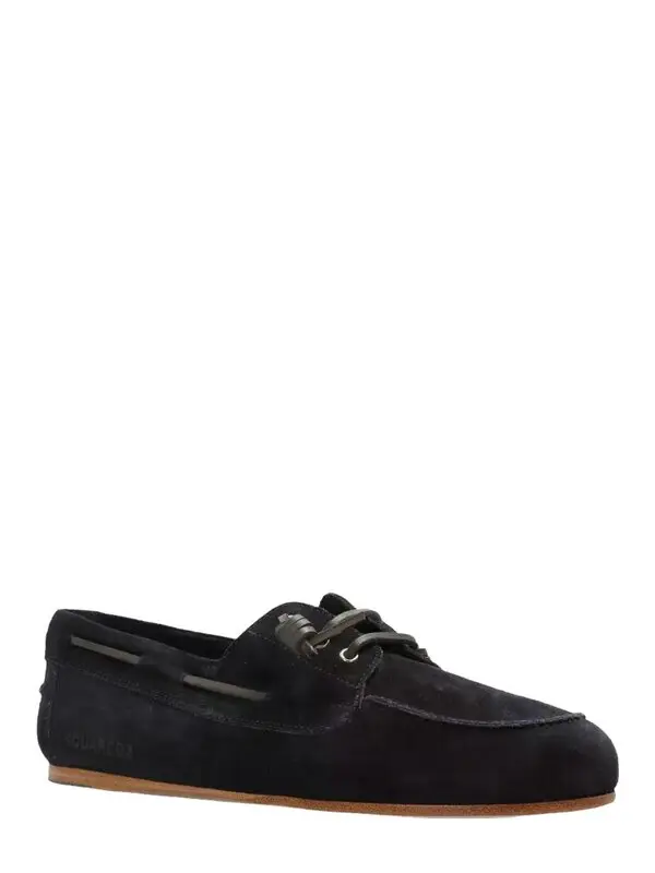 Dsquared2 Suede Boat Shoes With Lace-up Fastening - Blue