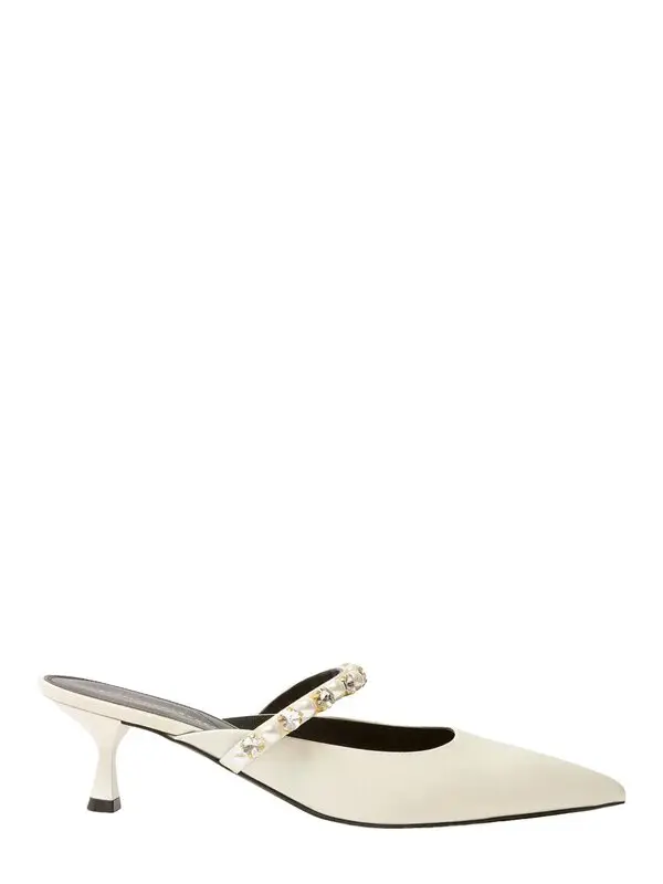 Stella McCartney Embellished Kitten Heel Sandals - Neutrals