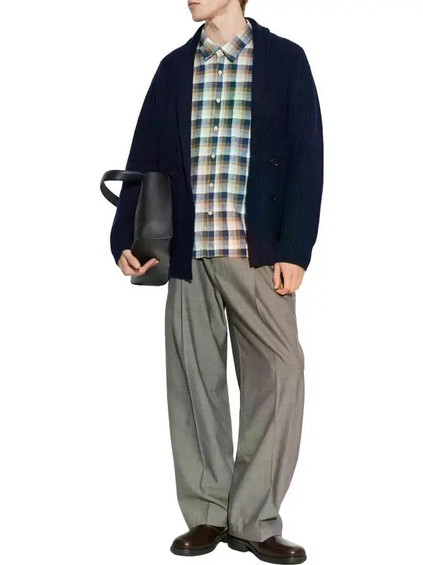 LISA YANG Lyle Double-breasted Cardigan - Blue