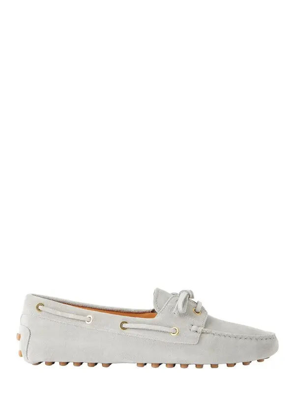 TOD'S Gommino Suede Boat Shoes - Blue