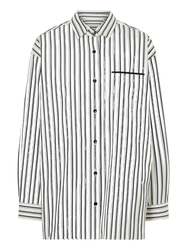 Maria Mcmanus Striped Organic Cotton-sateen Shirt - Multi