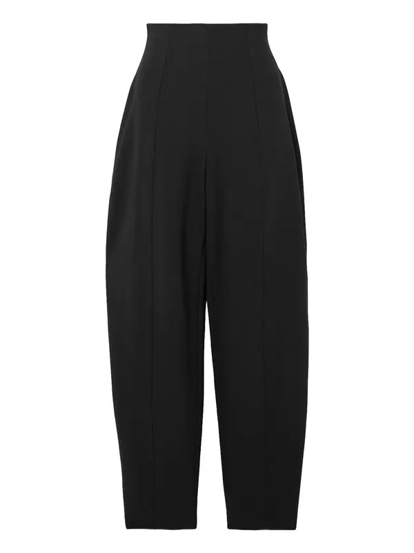 Carolina Herrera Wool-blend Barrel-leg Trousers - Black
