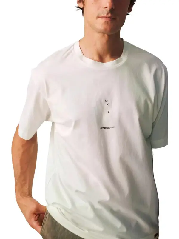 MASSIMO OSTI STUDIO Lettering-detail T-shirt - Neutrals