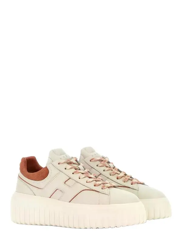 Hogan Platform Lace Up Sneakers - Neutrals